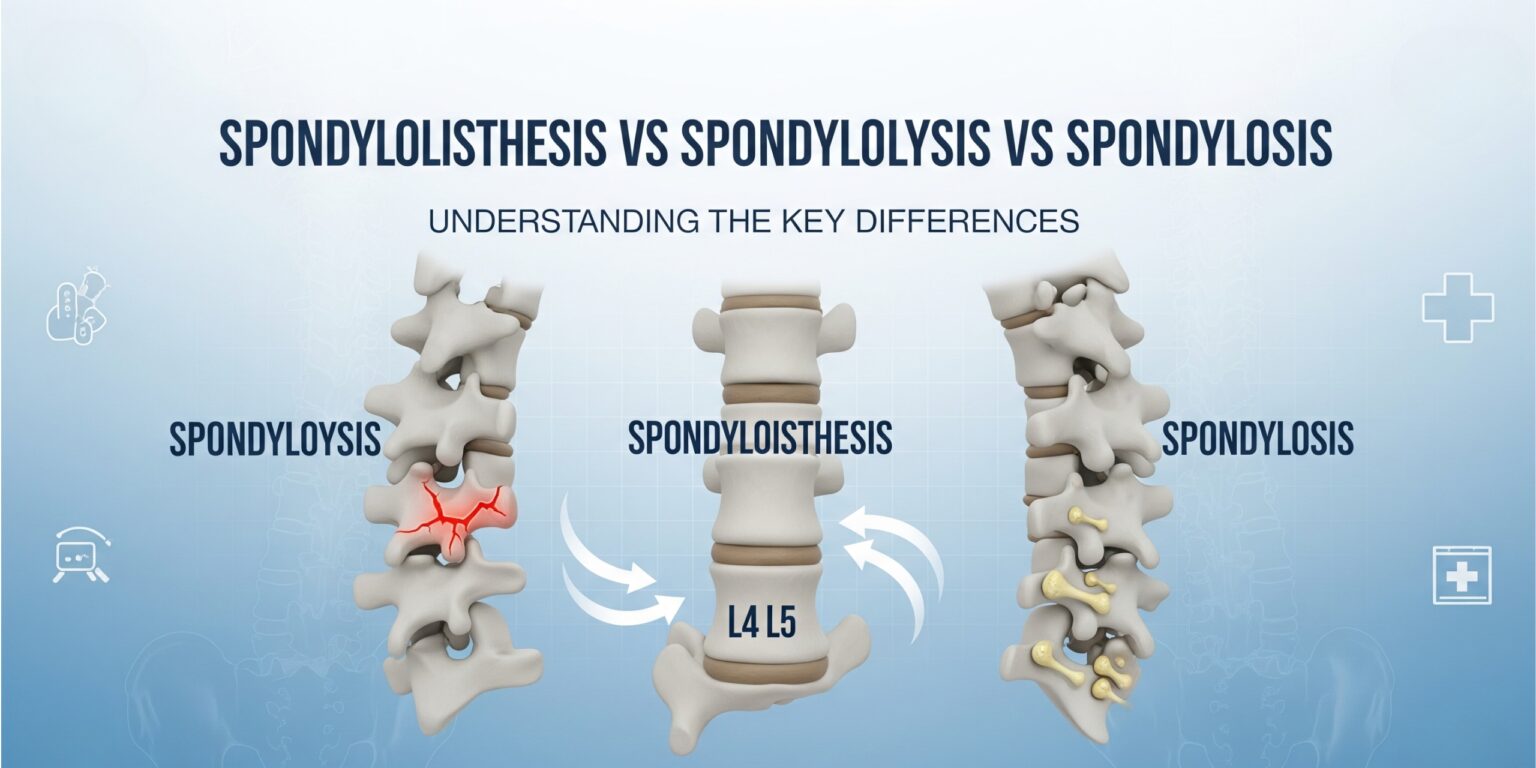 Spondylolisthesis, Spondylolysis, and Spondylosis: Key Differences
